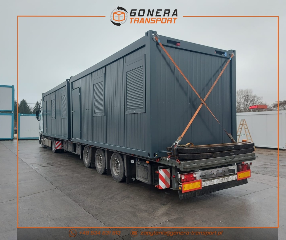 Modular Container Transport. Lowbed Europe Scandinavia Balkans
